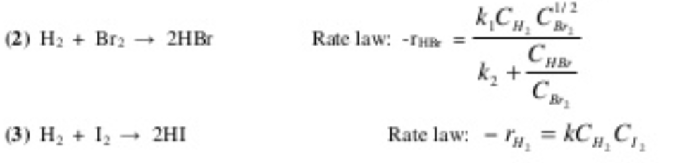 Solved (b) Find and write the rate laws for the following | Chegg.com
