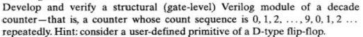 Solved Develop and verify a structural (gate-level) Verilog | Chegg.com