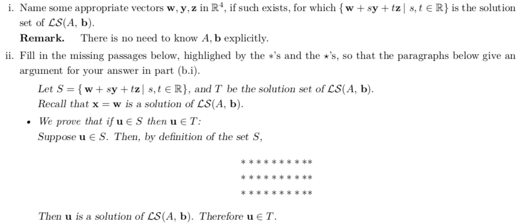 Solved 2. (a) Explain the phrase null space of a matrix by | Chegg.com