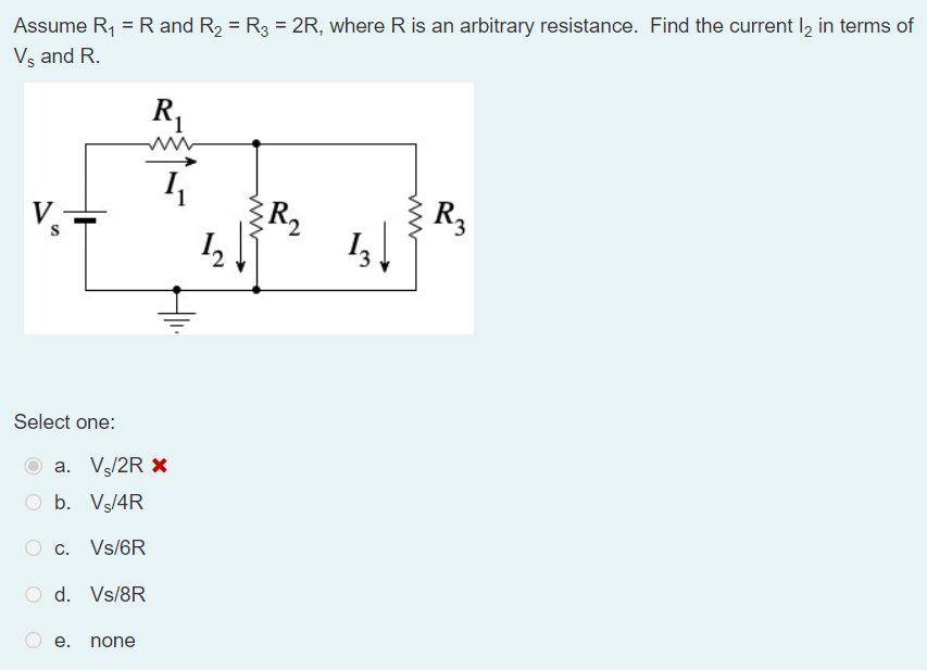 Solved Assume R1=R and R2=R3=2R, where R is an arbitrary | Chegg.com
