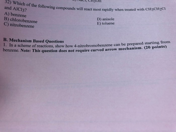 Solved H30H the following compounds will react most rapidly | Chegg.com