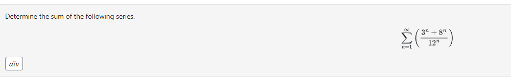 Solved Determine the sum of the following series. \\[ | Chegg.com