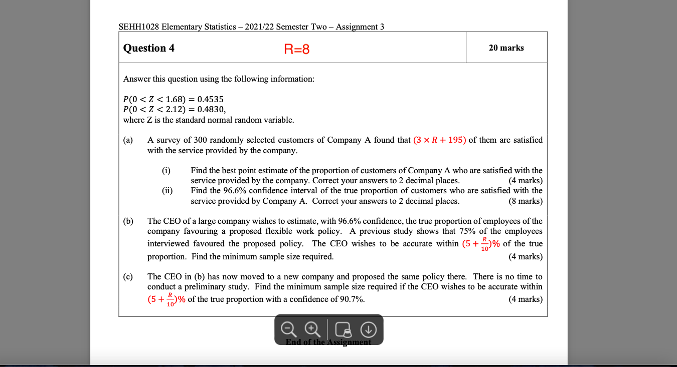 Solved SEHH1028 Elementary Statistics - 2021/22 Semester Two | Chegg.com