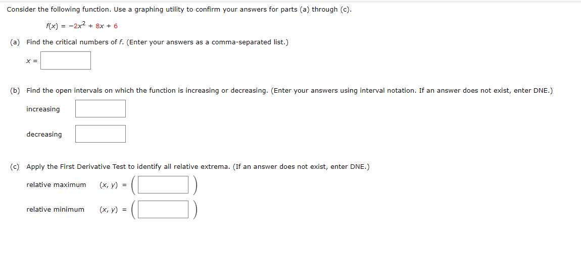Solved Consider the following function. Use a graphing | Chegg.com