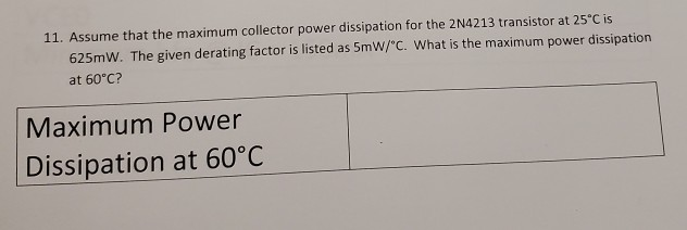 Solved 11. Assume that the maximum collector power | Chegg.com