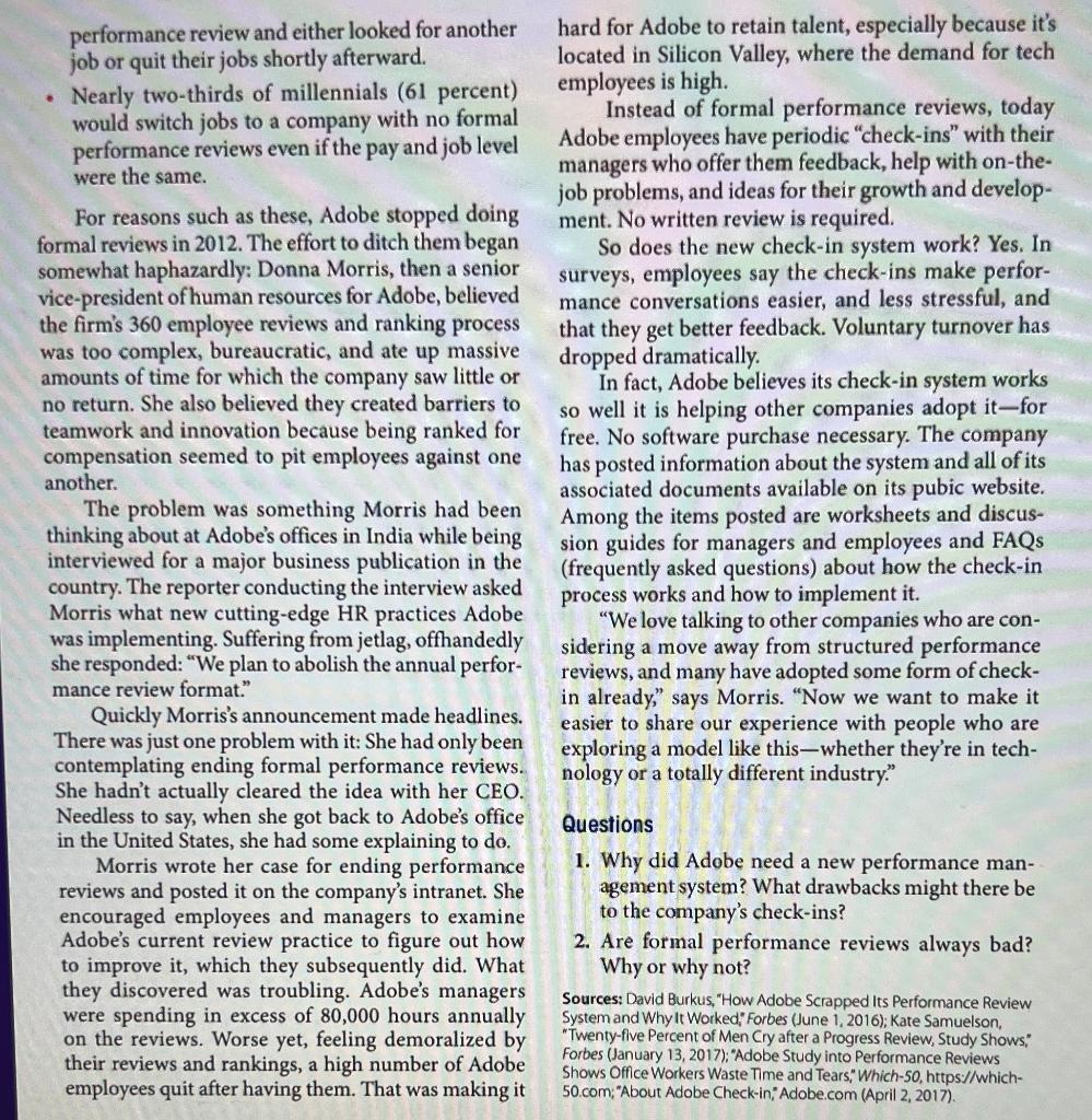 Solved Questions ﻿﻿﻿Why did Adobe need a new performance | Chegg.com