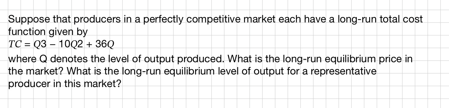 Solved Suppose that producers in a perfectly competitive | Chegg.com