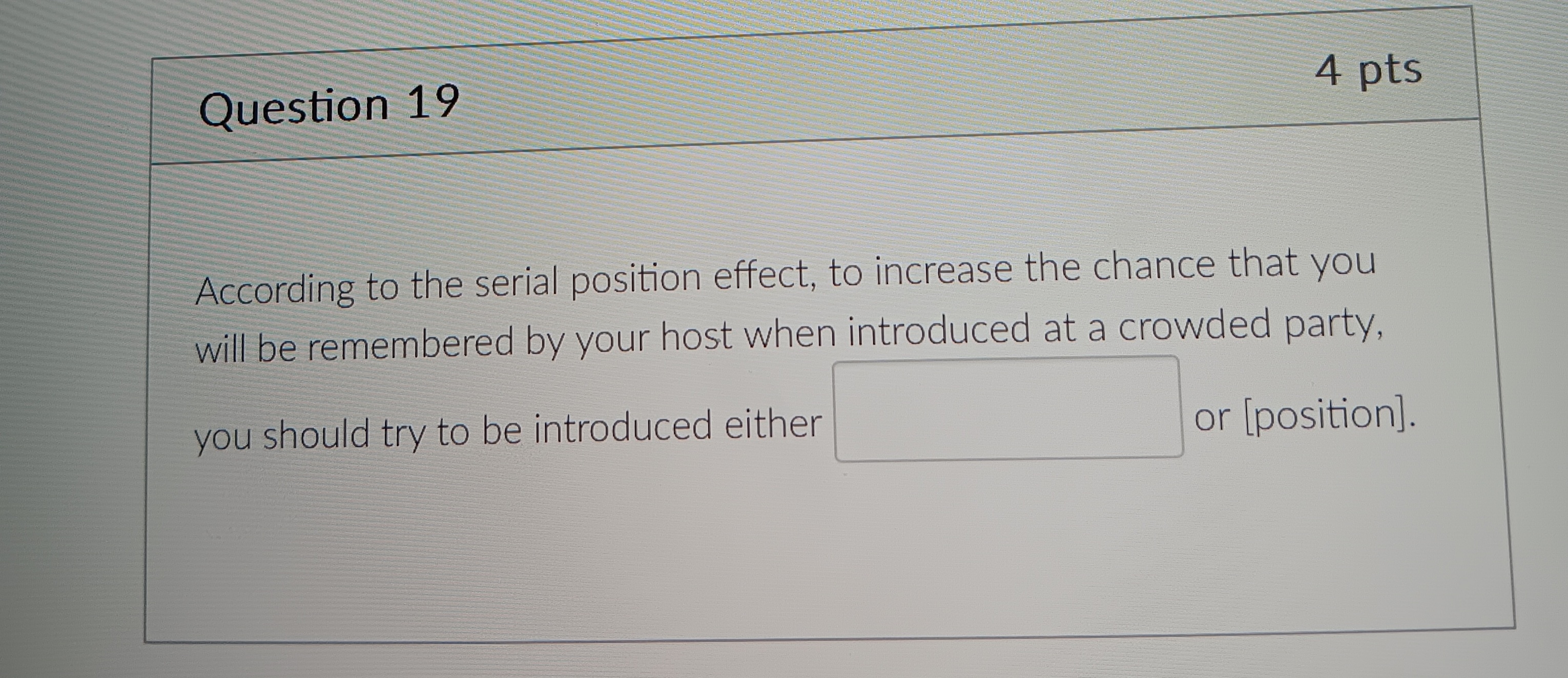 Solved Question 19According to the serial position effect, | Chegg.com