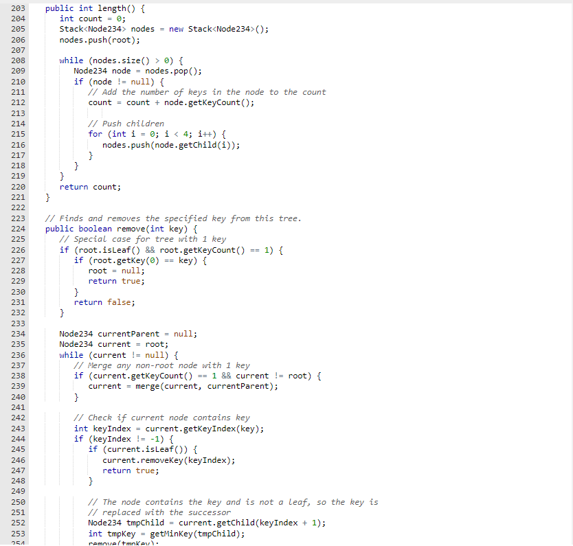 Solved In this lab, the Tree234 class is extended to support | Chegg.com