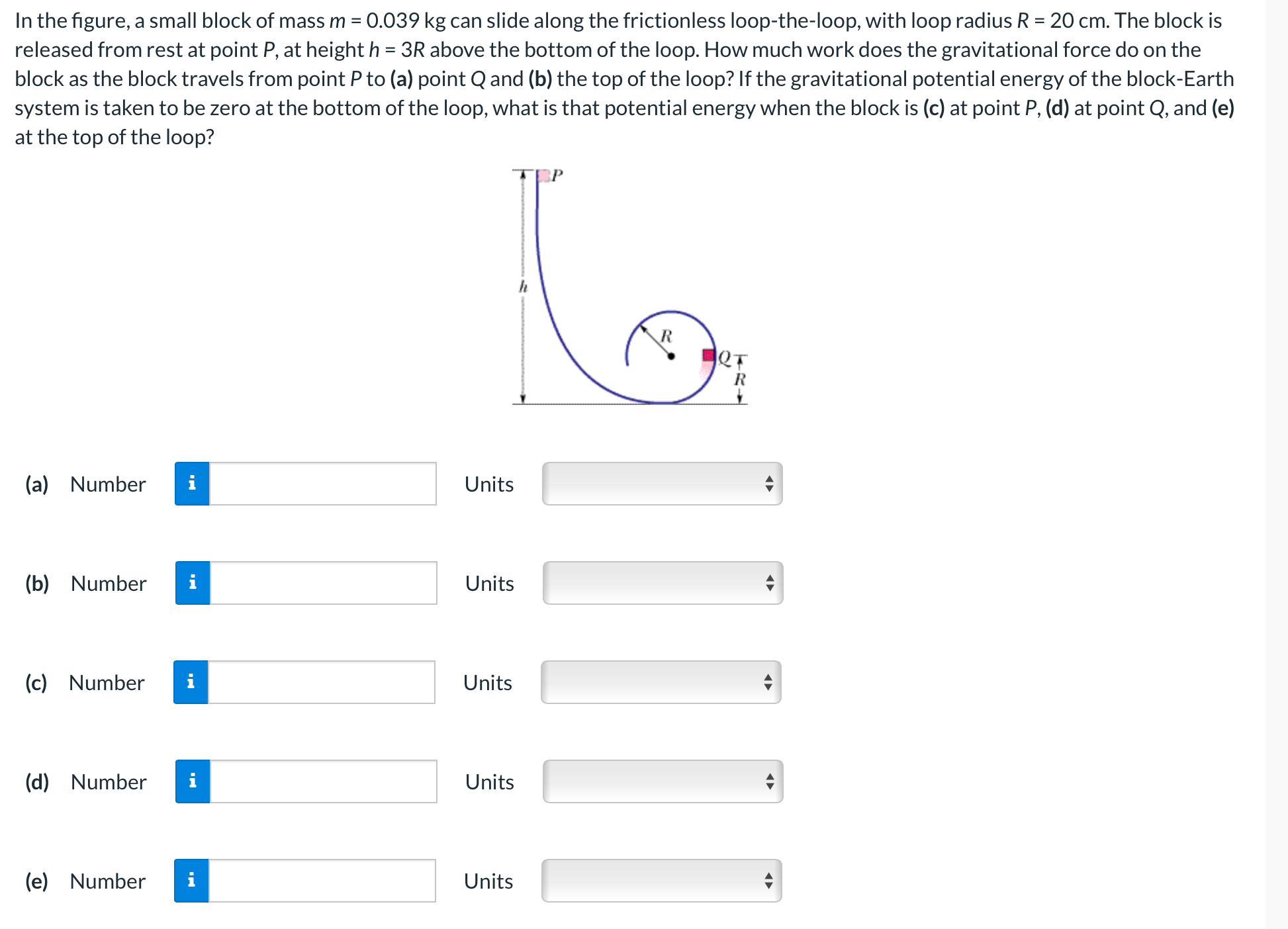 Solved In the figure, a small block of mass m=0.039kg can | Chegg.com
