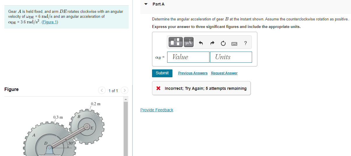 [solved] Gear A Is Held Fixed And Arm De Rotates Clockwi