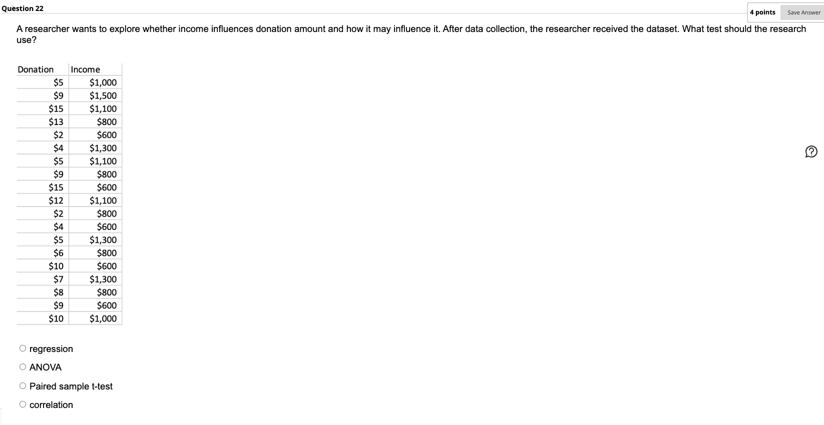 Solved Use Regression Anova Paired Sample T Test 