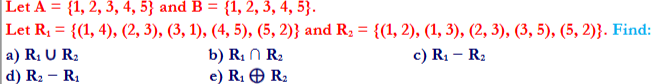 Solved Let A={1,2,3,4,5} ﻿and B={1,2,3,4,5}Let | Chegg.com