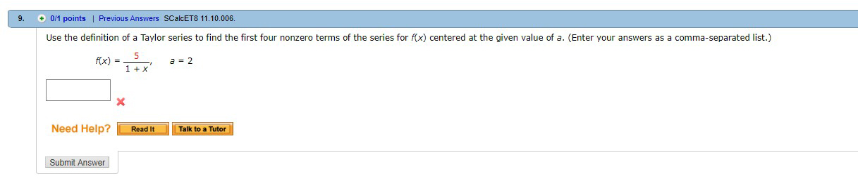 Solved Use the definition of a Taylor series to find the | Chegg.com
