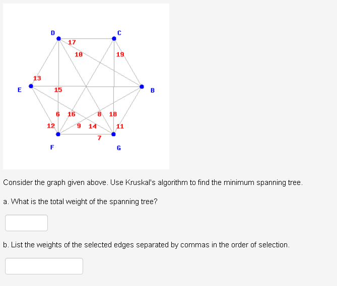 Solved D C 17 10 19 13 E 15 B 6 16 8 18 12 9 14 11 7 F G | Chegg.com