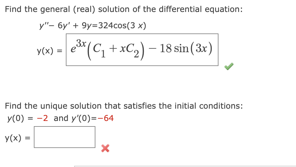 Solved Find the general (real) ﻿solution of the differential | Chegg.com
