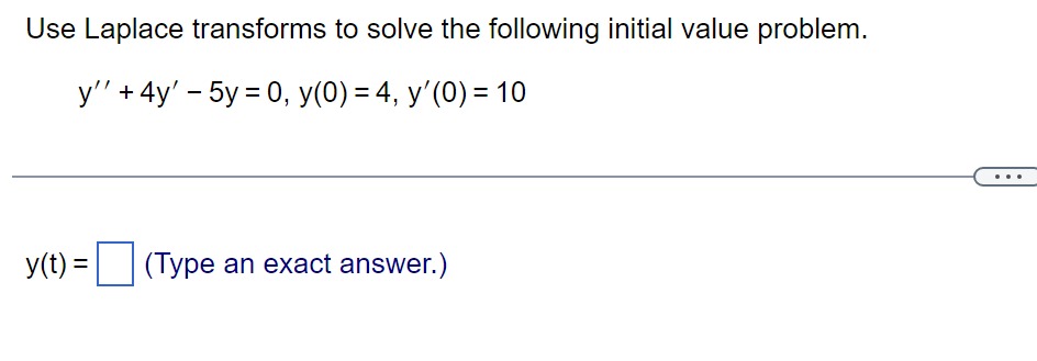 Solved Use Laplace transforms to solve the following initial | Chegg.com