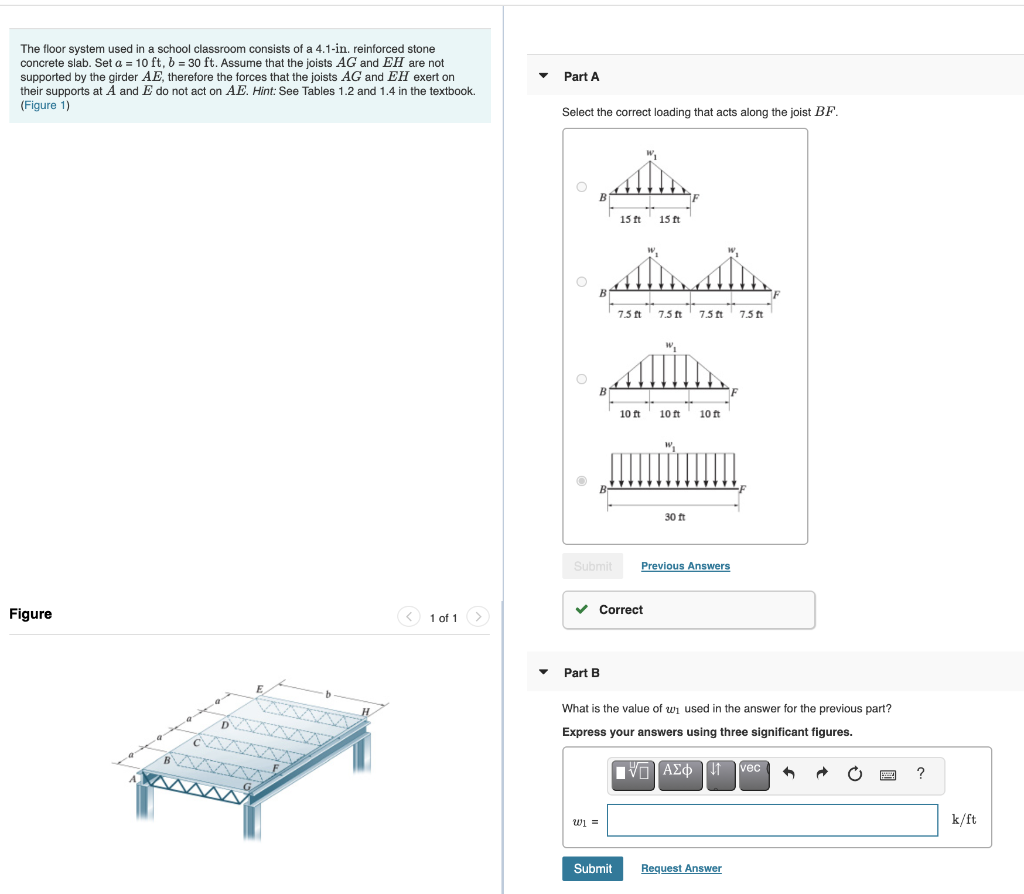 Solved The floor system used in a school classroom consists | Chegg.com