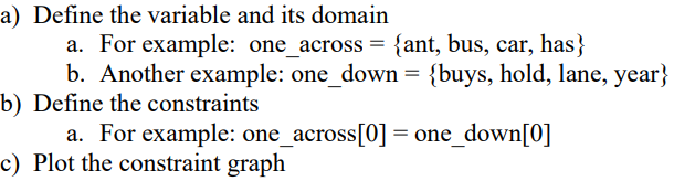 Solved a) Define the variable and its domain a. For example: | Chegg.com
