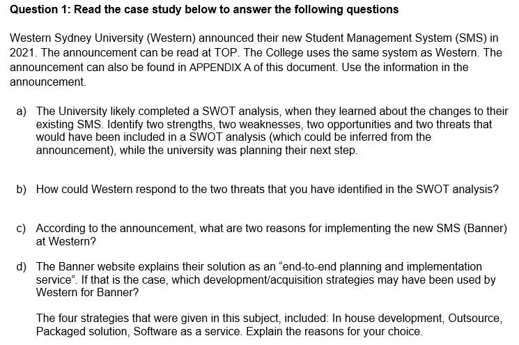 Solved What is our new Student Management System? SMS | Chegg.com