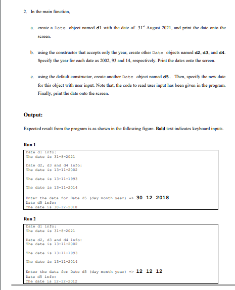 Solved Question In this exercise, you will be defining a | Chegg.com