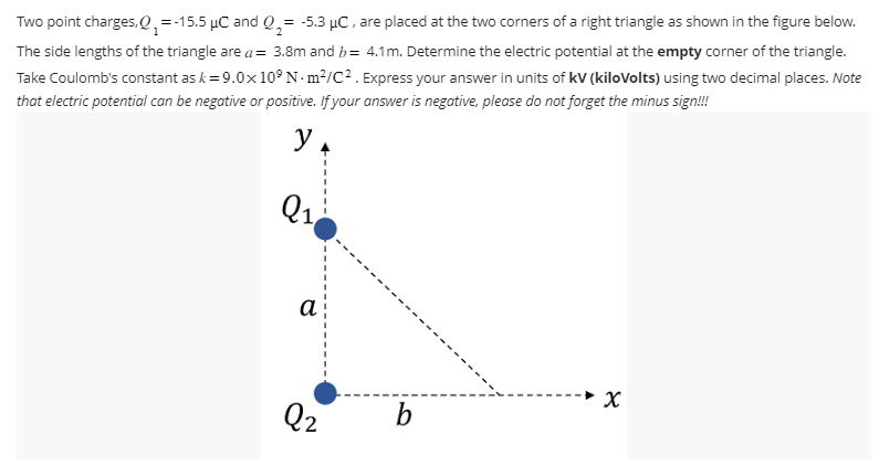 Solved Two point charges, Q1=−15.5μC and Q2=−5.3μC, are | Chegg.com