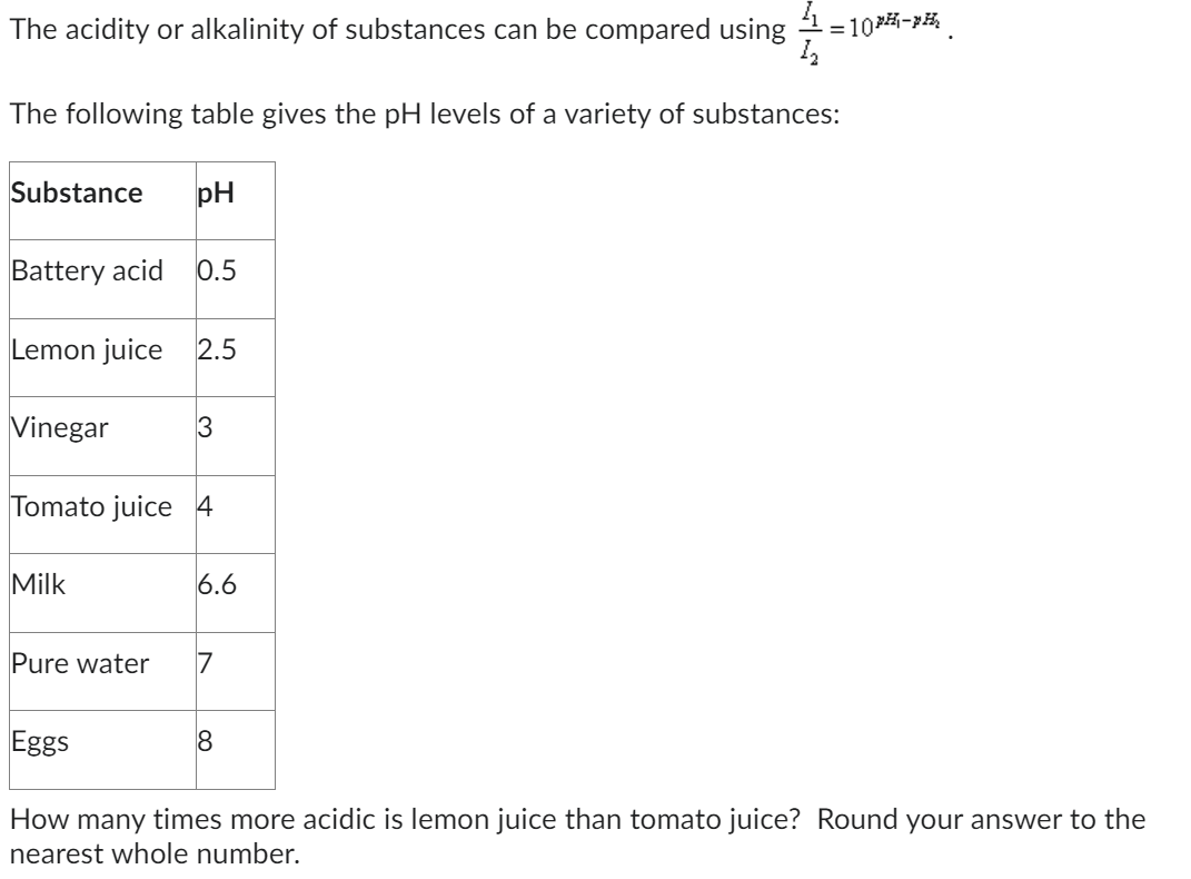 Solved The acidity or alkalinity of substances can be | Chegg.com