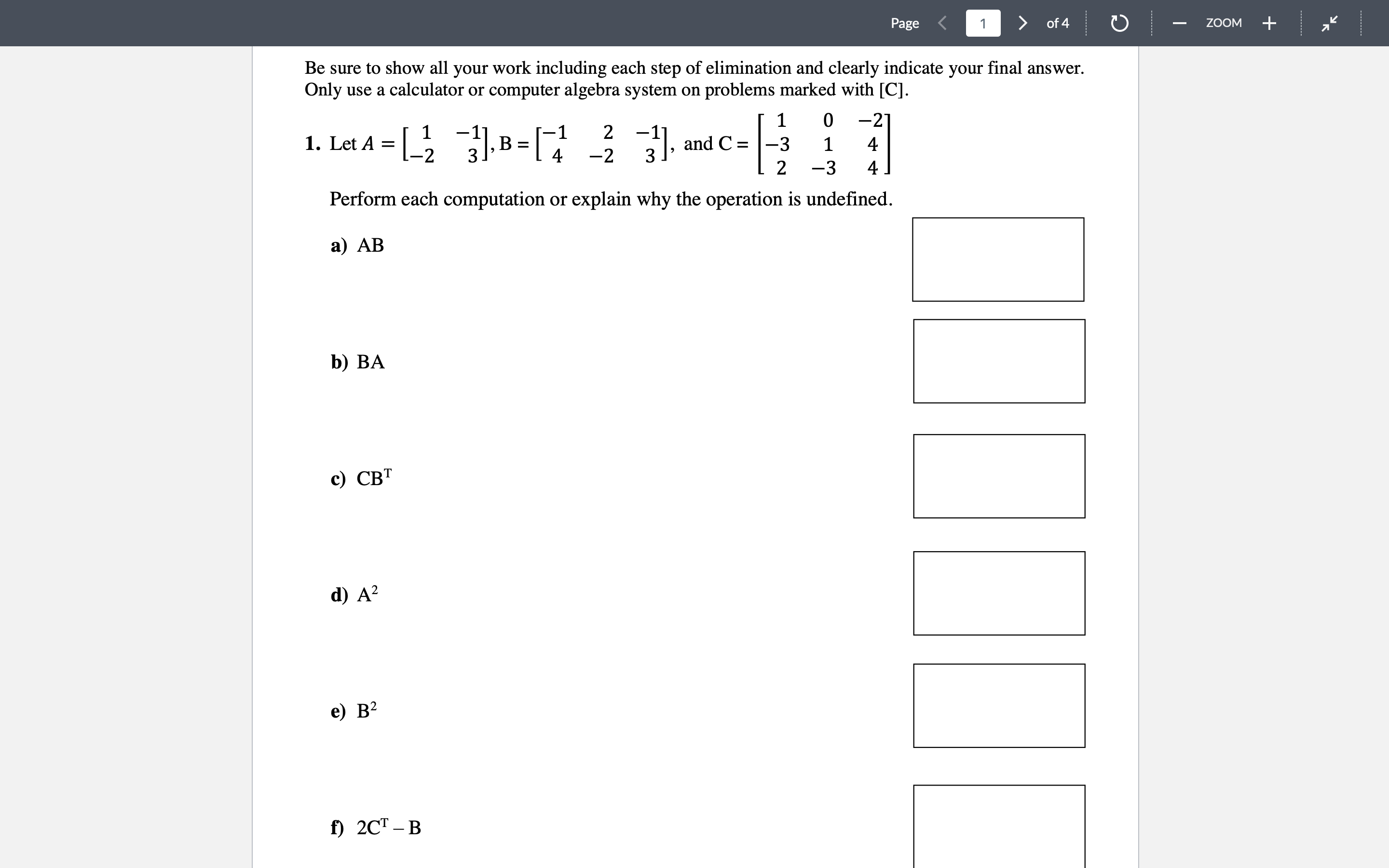 Solved Be sure to show all your work including each step of | Chegg.com