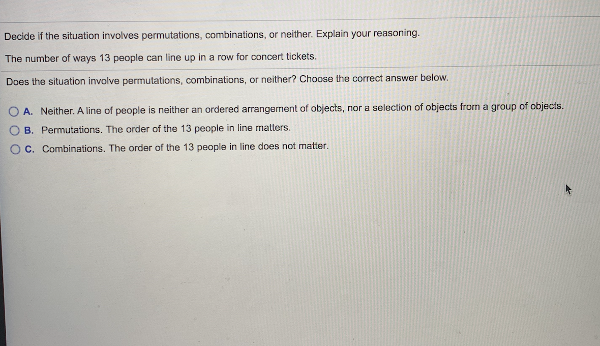 Solved Decide if the situation involves permutations, | Chegg.com