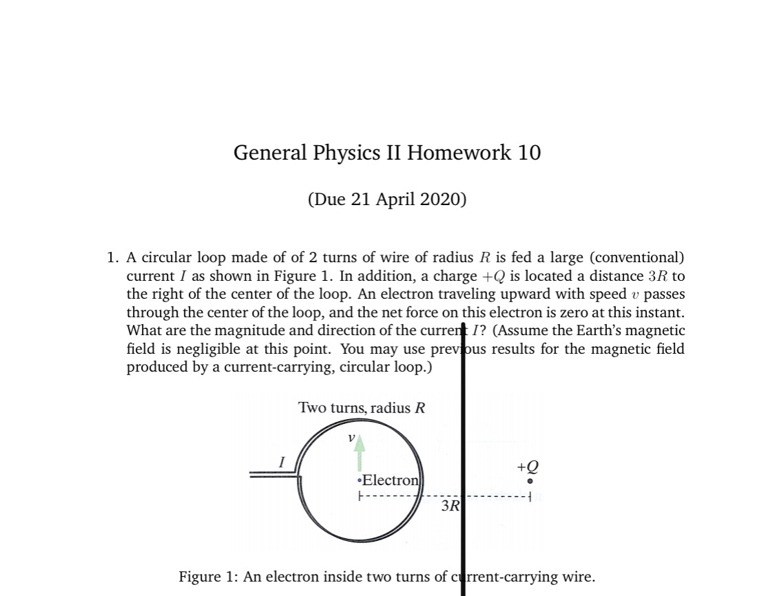 Solved General Physics II Homework 10 (Due 21 April 2020) 1. | Chegg.com