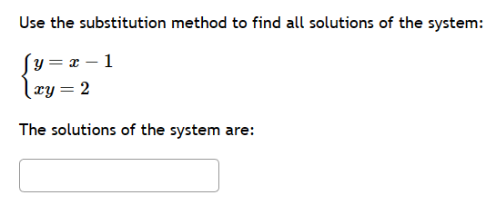 Solved Use the substitution method to find all solutions of | Chegg.com