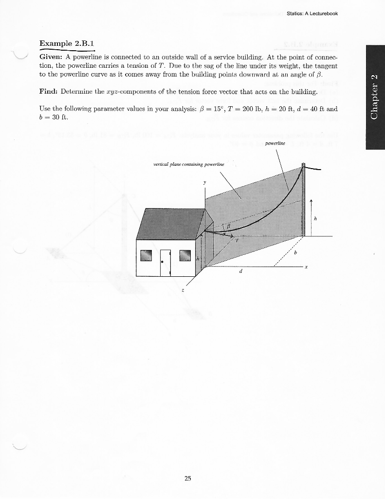 Solved Example 2.B.1 Given: A powerline is connected to | Chegg.com