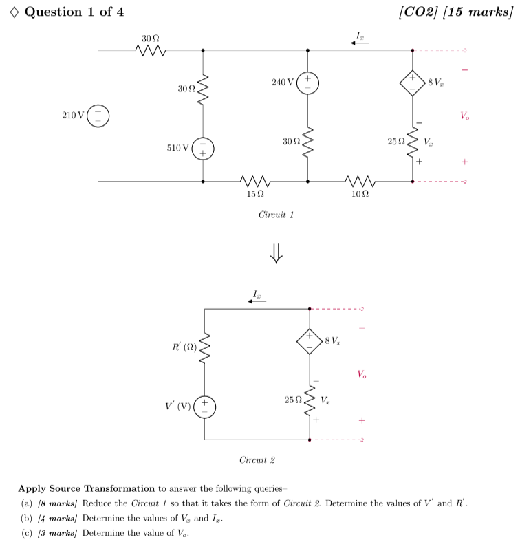 Solved Question 1 ﻿of 4[CO2] [15 ﻿marks]Apply Source | Chegg.com