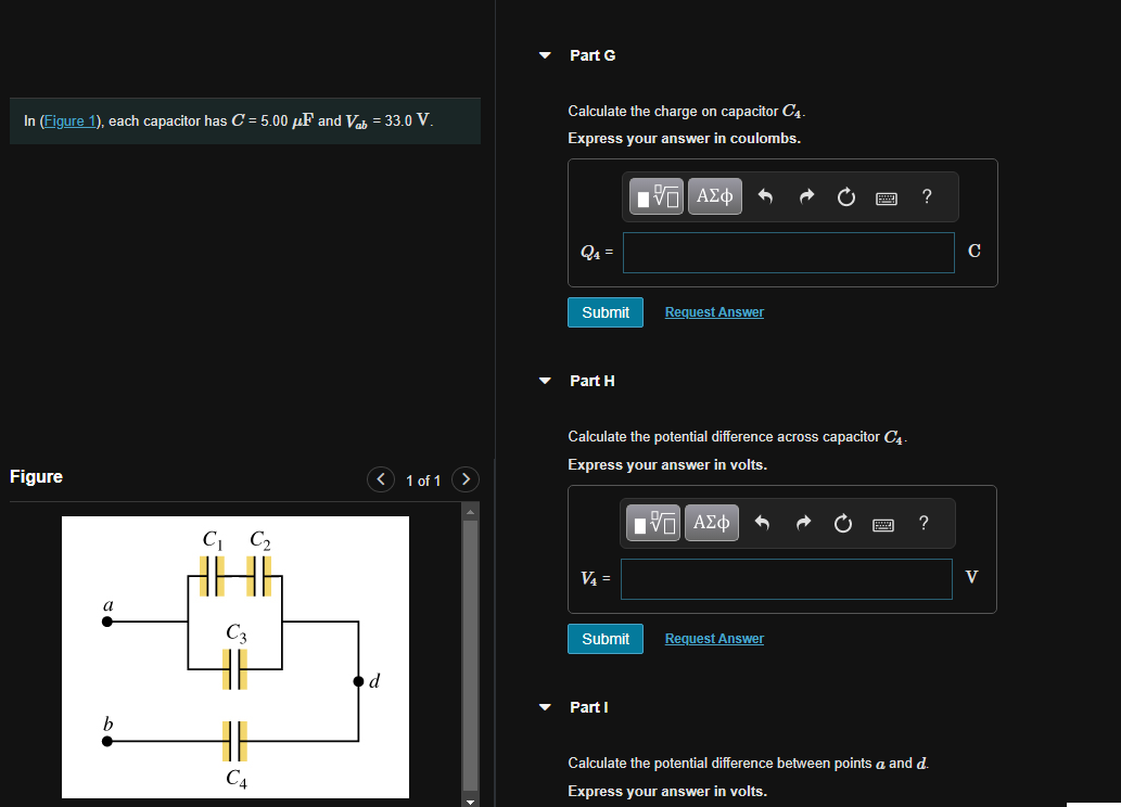 Solved Calculate the potential difference across capacitor | Chegg.com