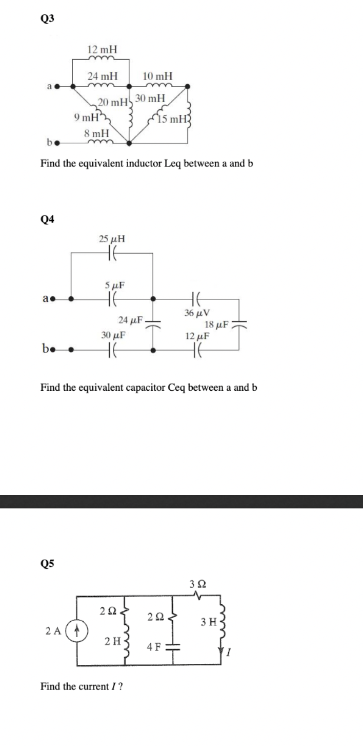 Solved Q3 12 mH 24 mH mm 10 mH 20 mH 30 mH 9 mH 8 mH $15 mH3 | Chegg.com