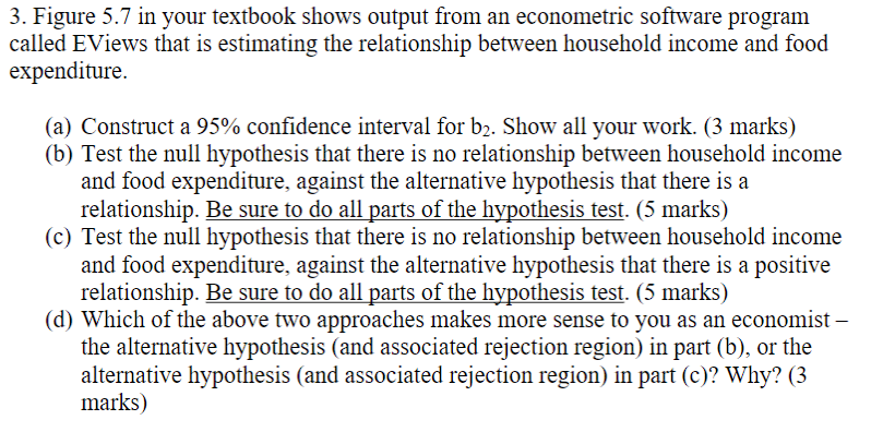 Solved FIGURE 5.7 EViews regression output.3. Figure 5.7 in | Chegg.com