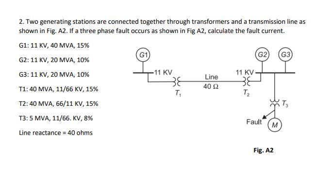 Solved 2. Two generating stations are connected together | Chegg.com