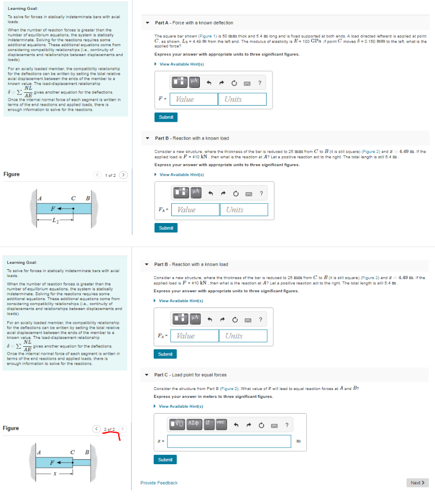 Solved Learning Goal: To solve for forces in statically | Chegg.com