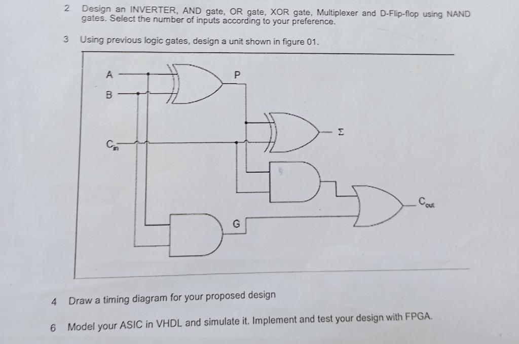 2 Design An Inverter And Gate Or Gate Xor Gate