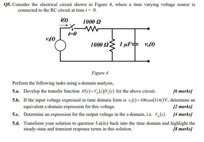 Solved 05. Consider the electrical circuit shown in Figure | Chegg.com