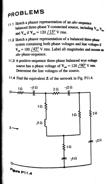 Solved PROBLEMS 111 Sketch a phasor representation of an | Chegg.com