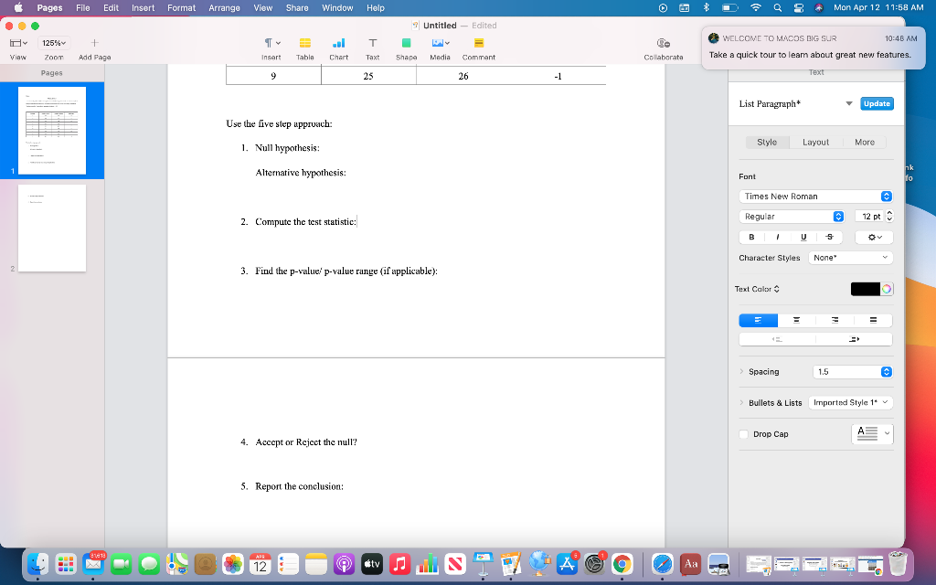 Solved Pages File Edit Insert Format Arrango View Share | Chegg.com