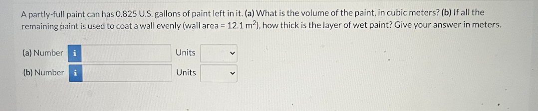 Solved A partly-full paint can has 0.825 U.S. gallons of | Chegg.com