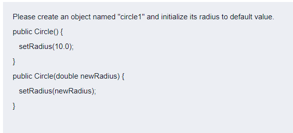 Solved Please create an object named "circle1" and | Chegg.com