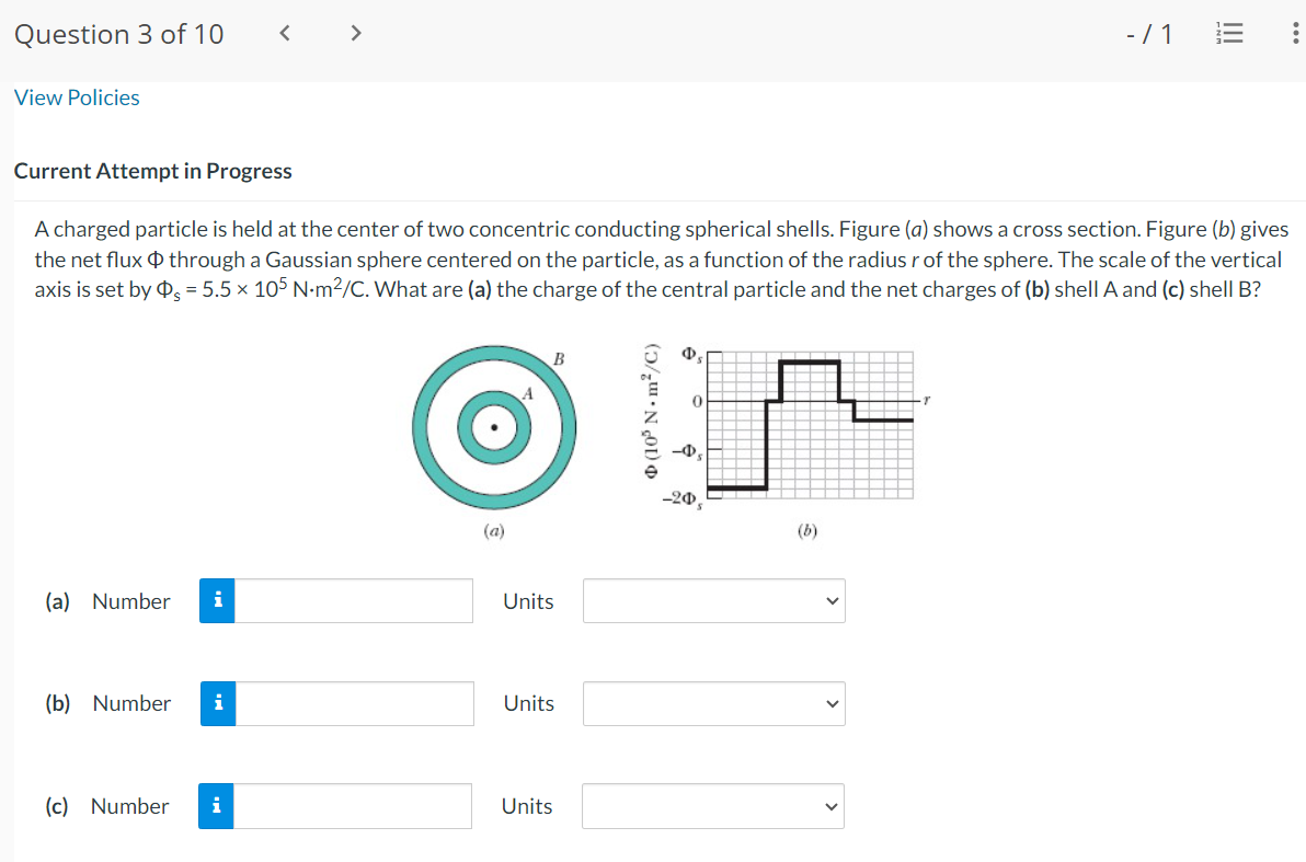 Solved Current Attempt in ProgressA charged particle is held | Chegg.com