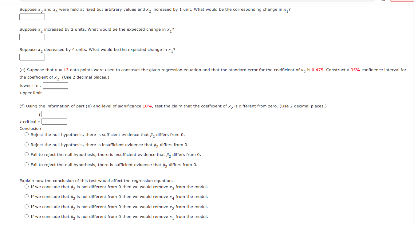 Solved Use the following linear regression equation to | Chegg.com