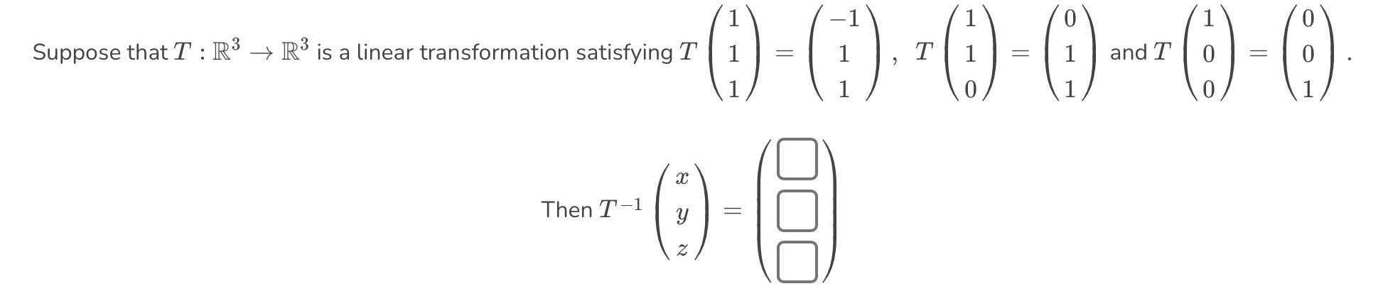 Solved Suppose that T:R3→R3 is a linear transformation | Chegg.com