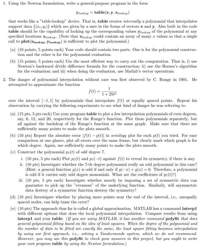 Need help with homework dealing with Newton | Chegg.com