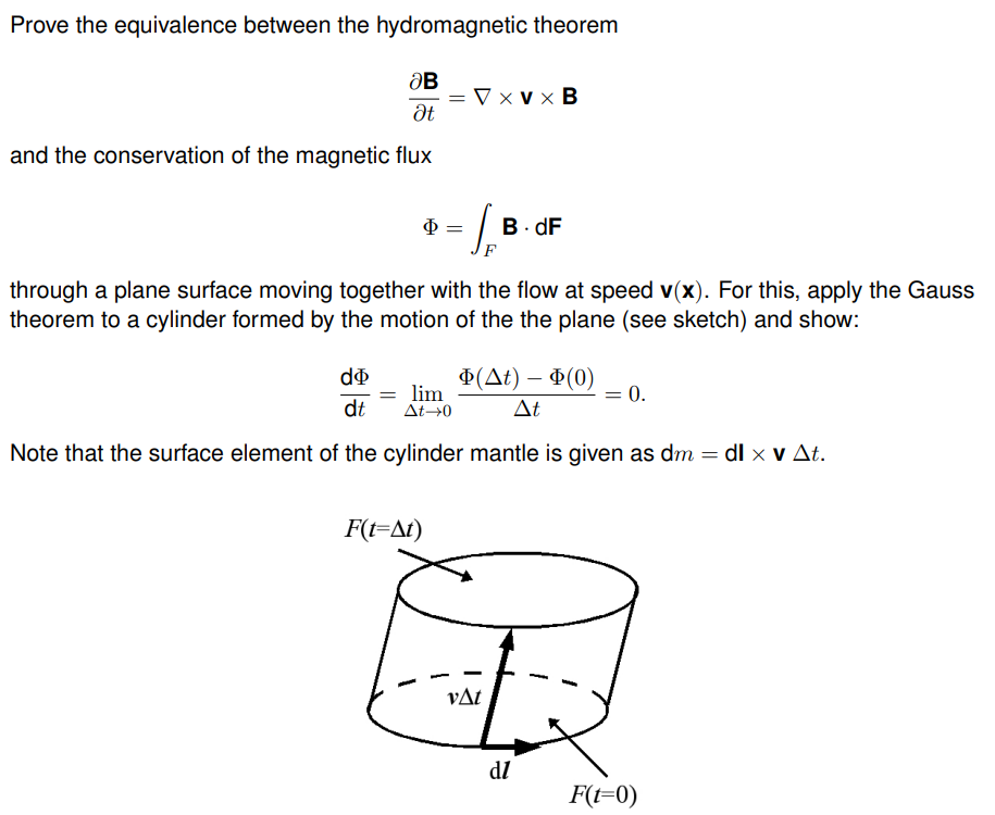 Solved Prove the equivalence between the hydromagnetic | Chegg.com