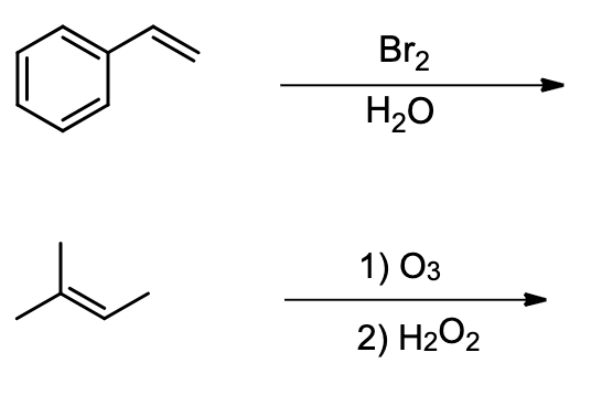 Solved Br2 H20 1) O3 2) H2O2 | Chegg.com